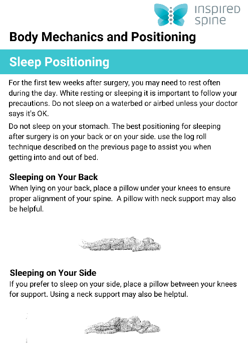 Body Mechanics & Position Changes :: Inspired Spine SurgCenter
